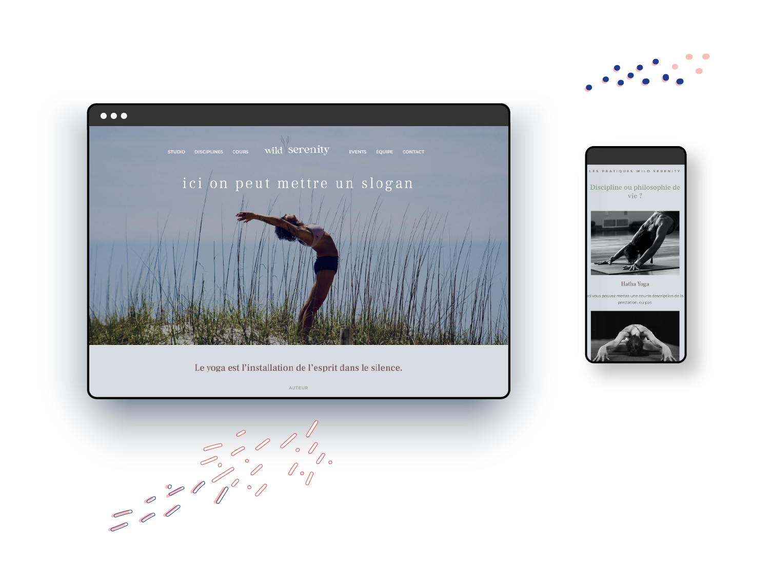 Modèle Wild Serenity - Site web vitrine Essentiel - STUDIO CACTUS BLEU